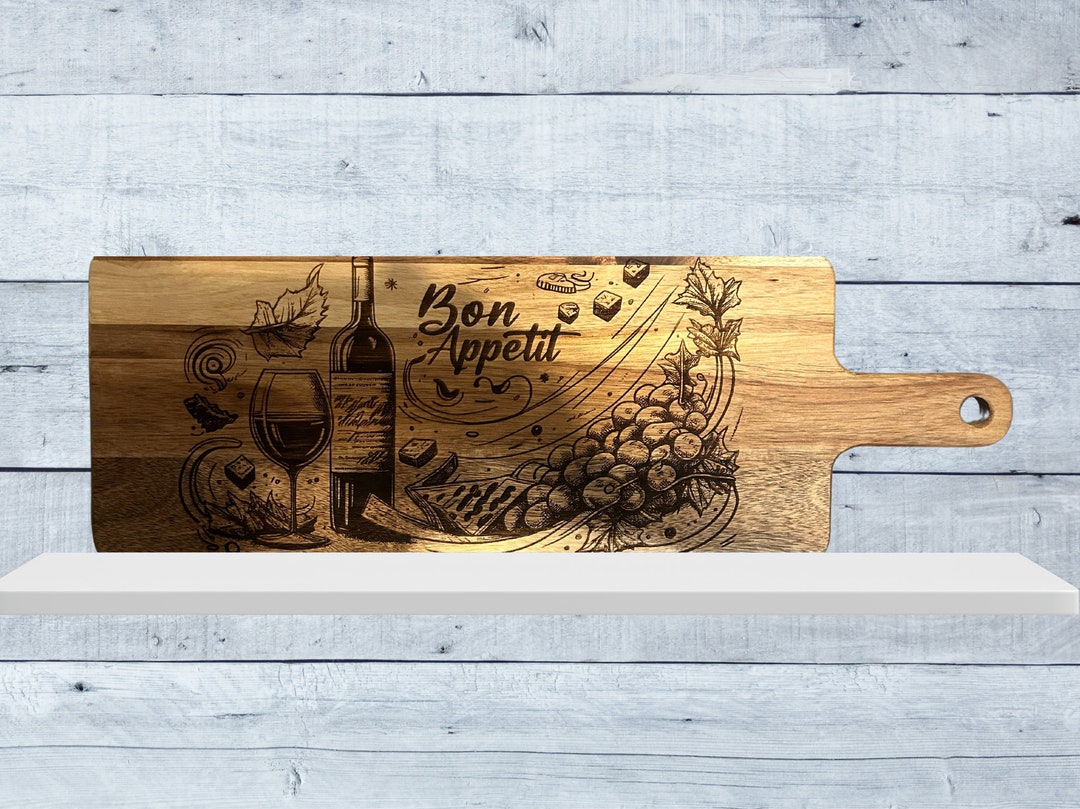 Engraved Charcuterie Board: Bon Appetit Kitchen Decor - Etsy