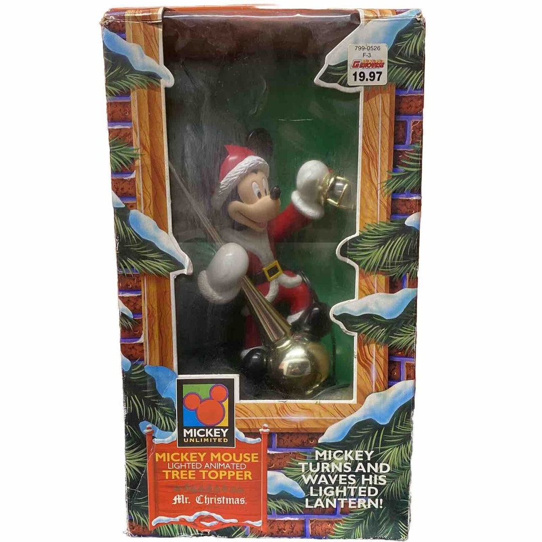 Mickey Mouse Tree Topper Disney Lighted Animated Working Tree Topper 14 ...