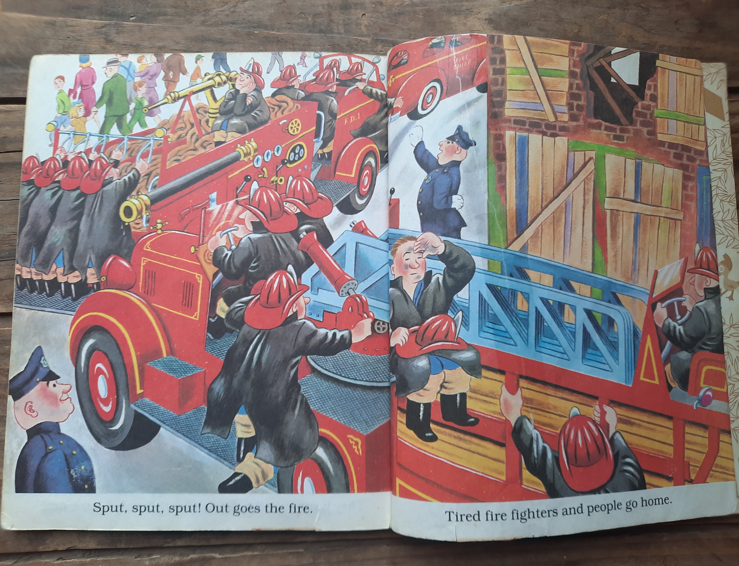 Fire Engines, A Little Golden Book, Vintage Children's Story, Childhood ...