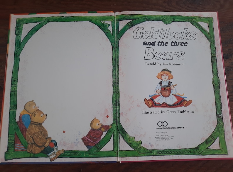 Goldilocks and the Three Bears, an Award Classic Fairy Tale, Retold by ...