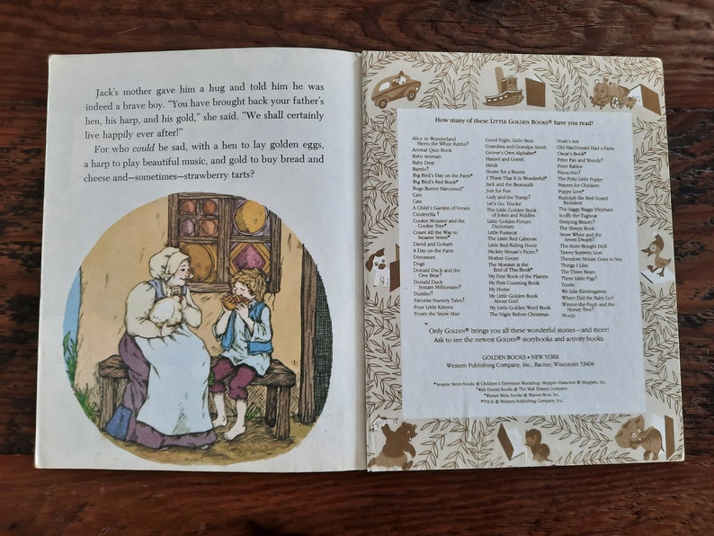 Jack and the Beanstalk, a Vintage Little Golden Book, Children's ...