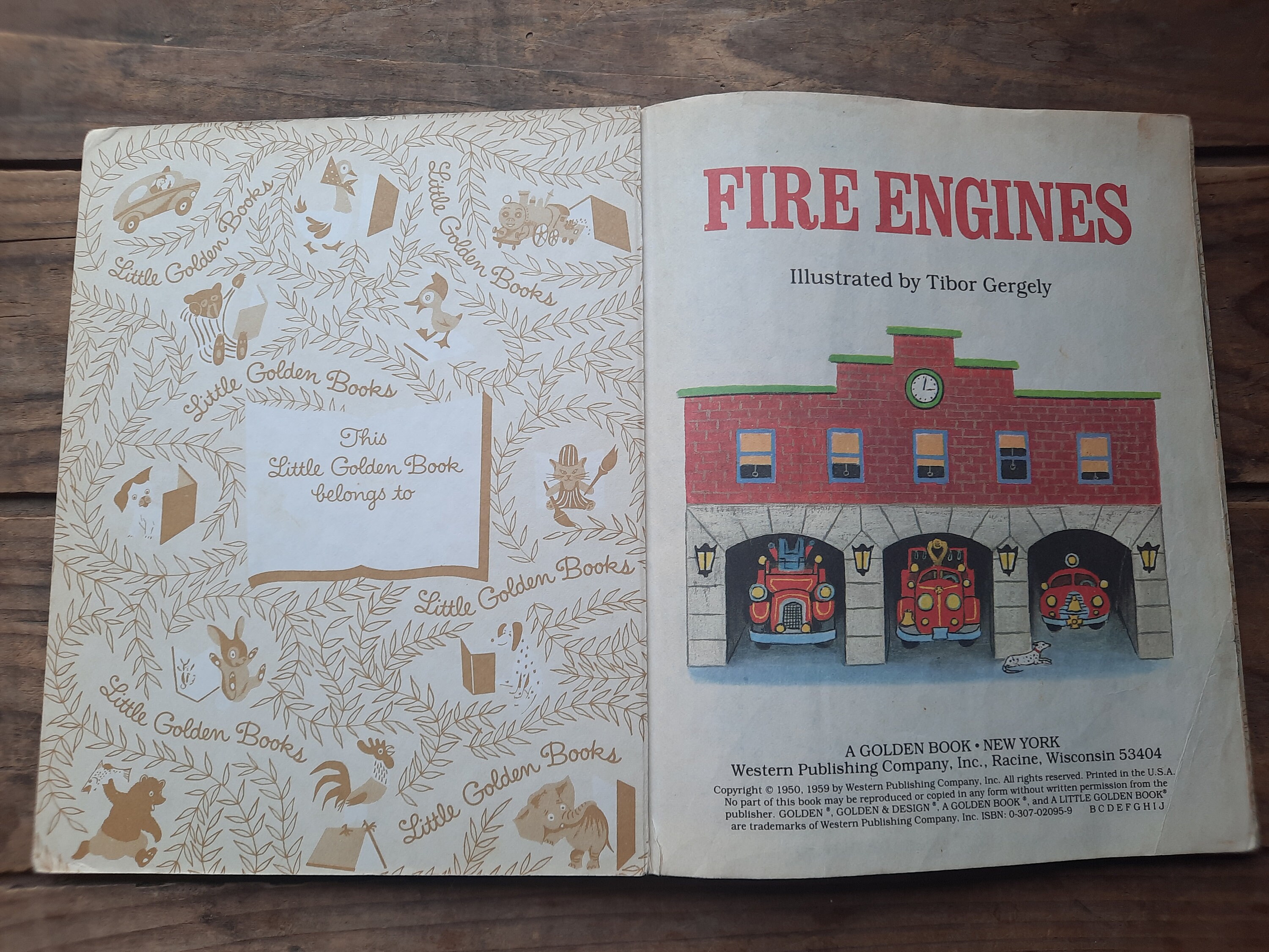 Fire Engines, A Little Golden Book, Vintage Children's Story, Childhood ...
