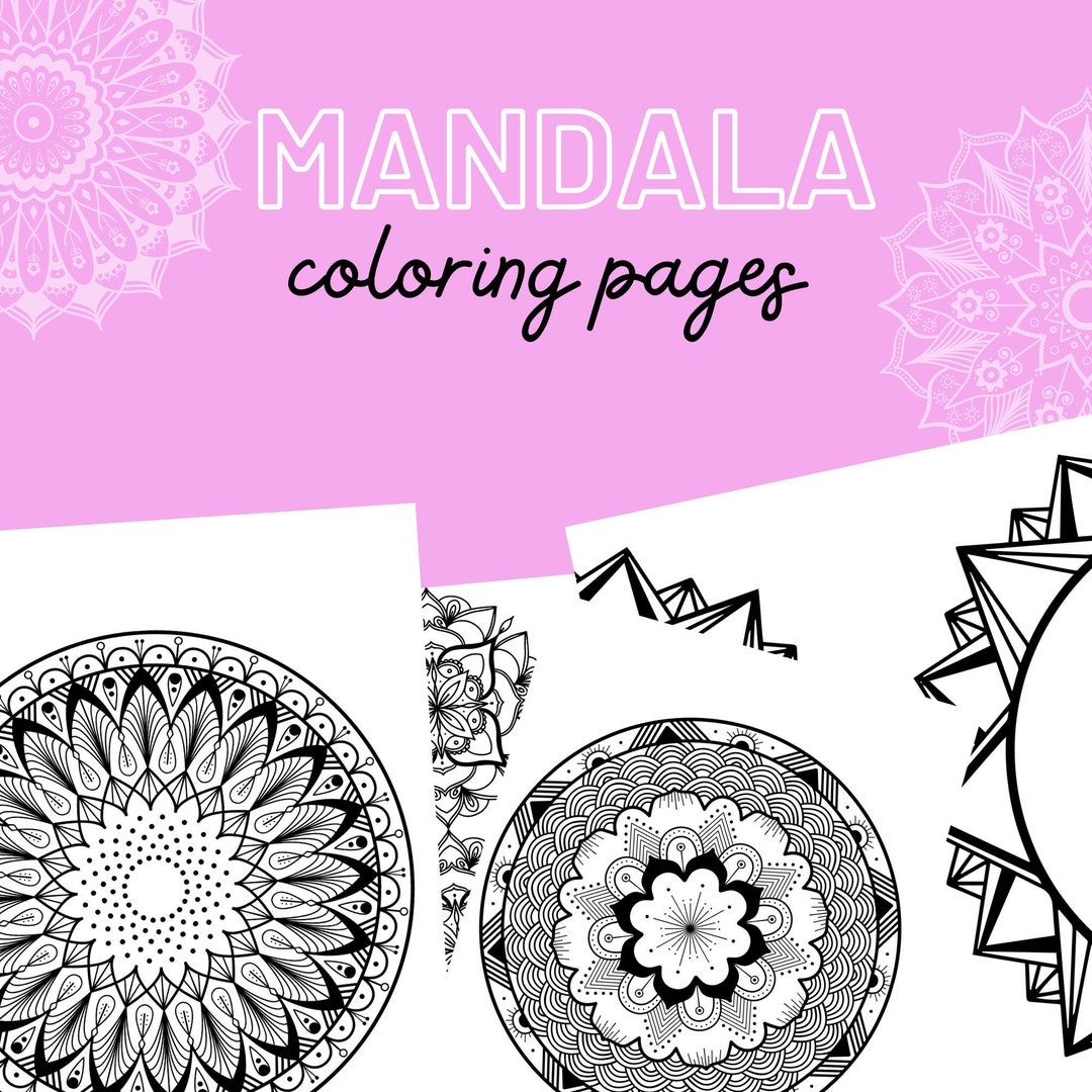 36 Page Printable Mandala Coloring Pages DIGITAL DOWNLOAD Adult ...