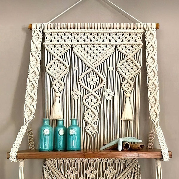 Macrame Book Shelf - Etsy