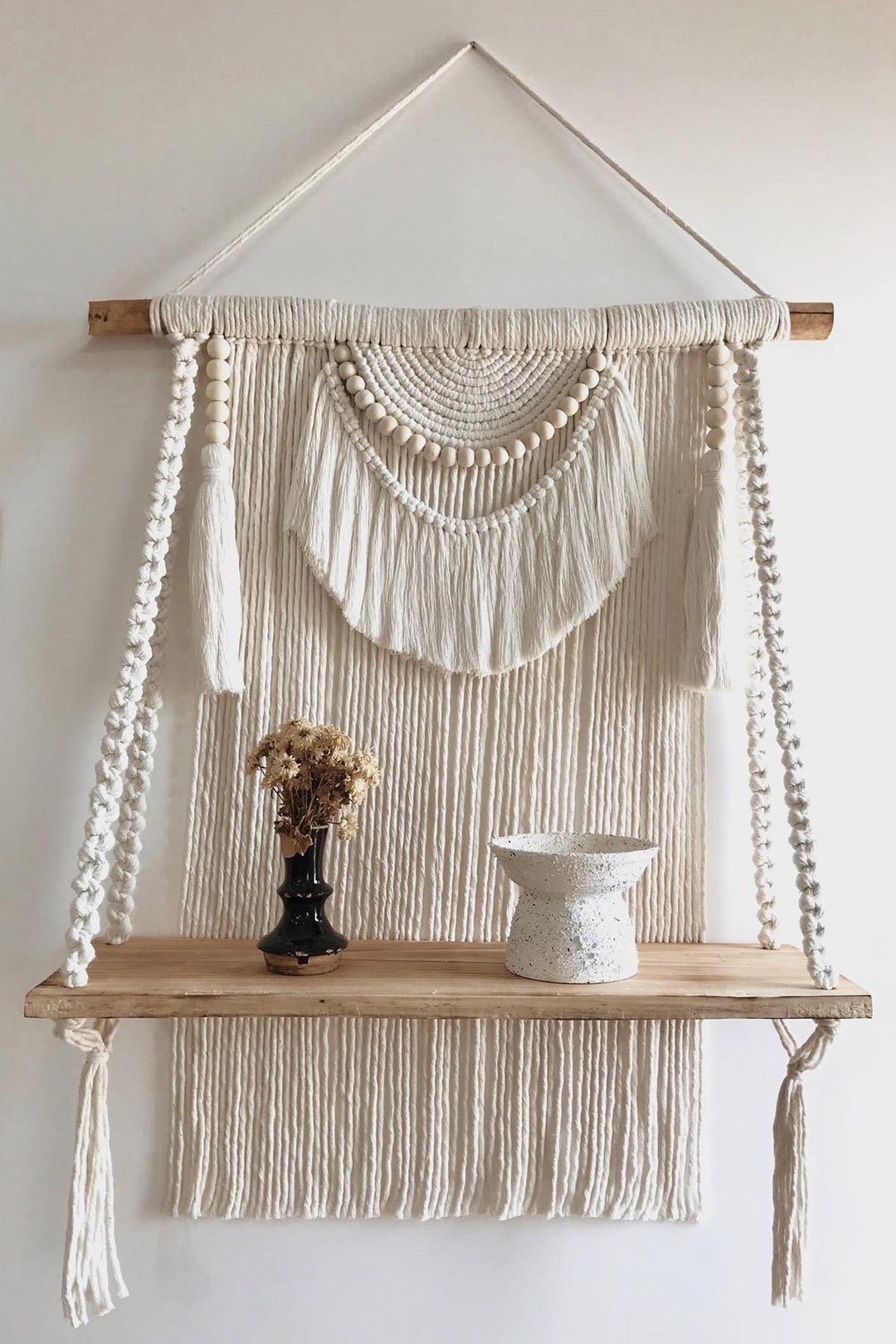 X Large Macrame Shelf , Macrame Wall Decor, Macrame Wall Hanging ...