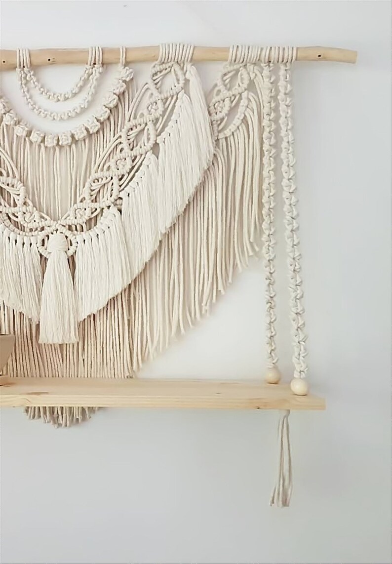 Large Macrame Shelf Custom Macrame Wall Decor Macrame Wall | Etsy