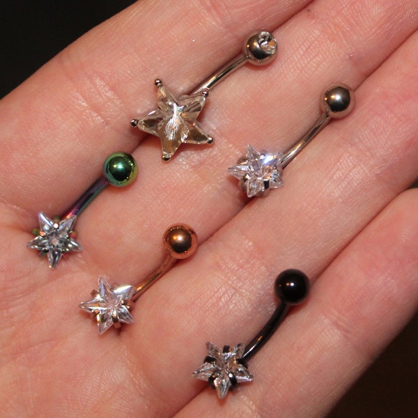 Star Belly Ring - Etsy