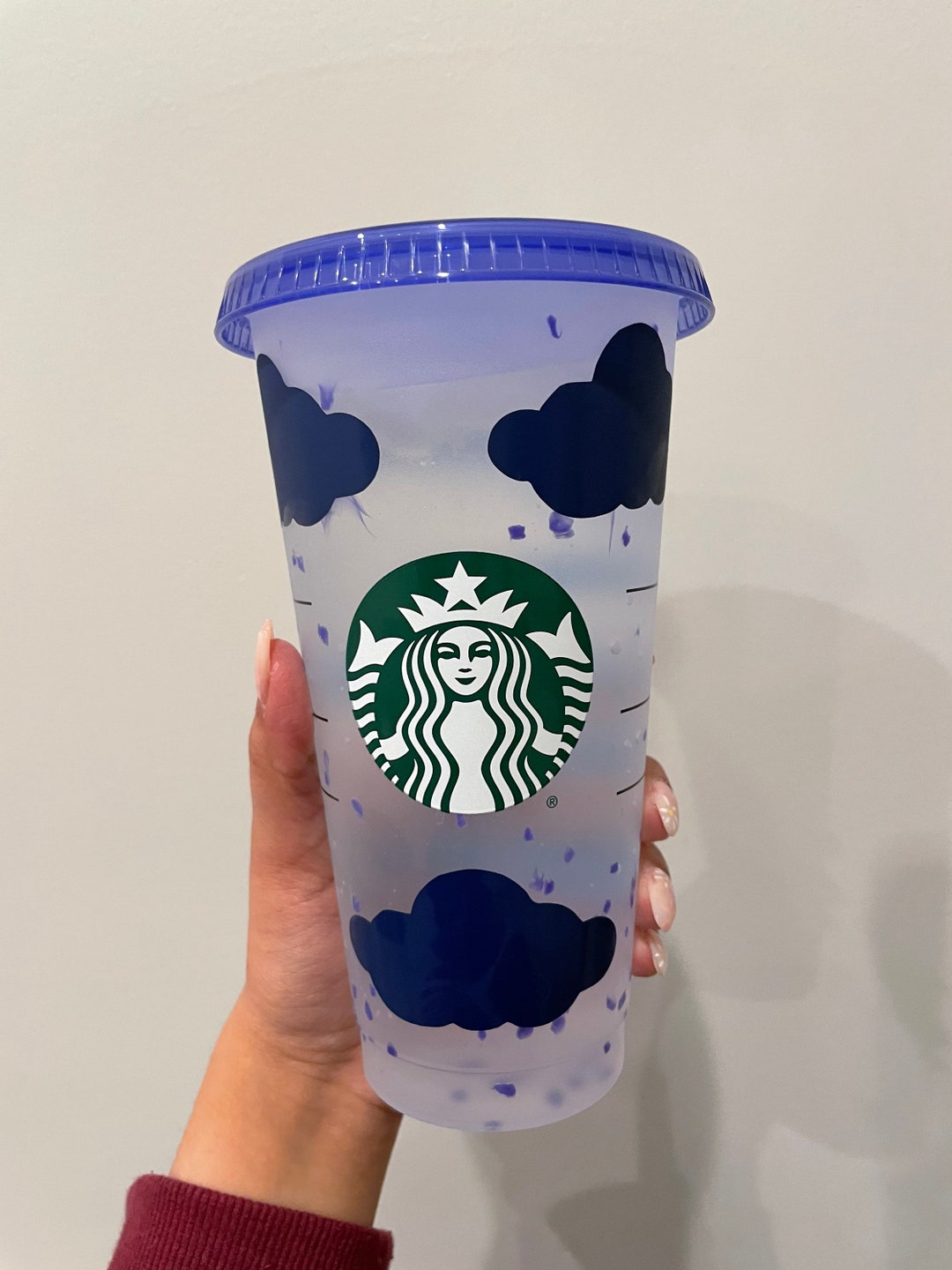 Blue Cloud Starbucks Confetti Color Changing Cup 2021 - Etsy
