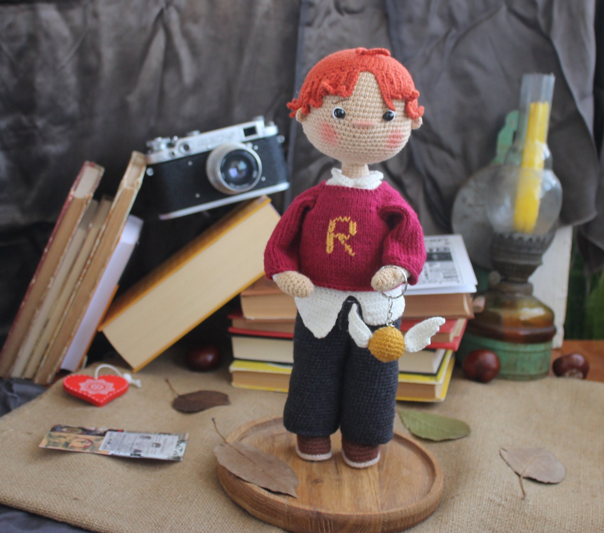 Wizard Ron Doll Crochet Ron Doll Little Red-haired Wizard - Etsy