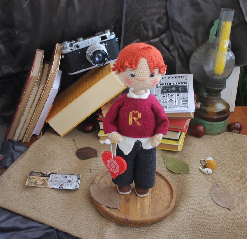 Wizard Ron Doll Crochet Ron Doll Little Red-haired Wizard - Etsy