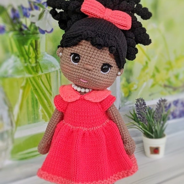 Black Crochet Doll - Etsy