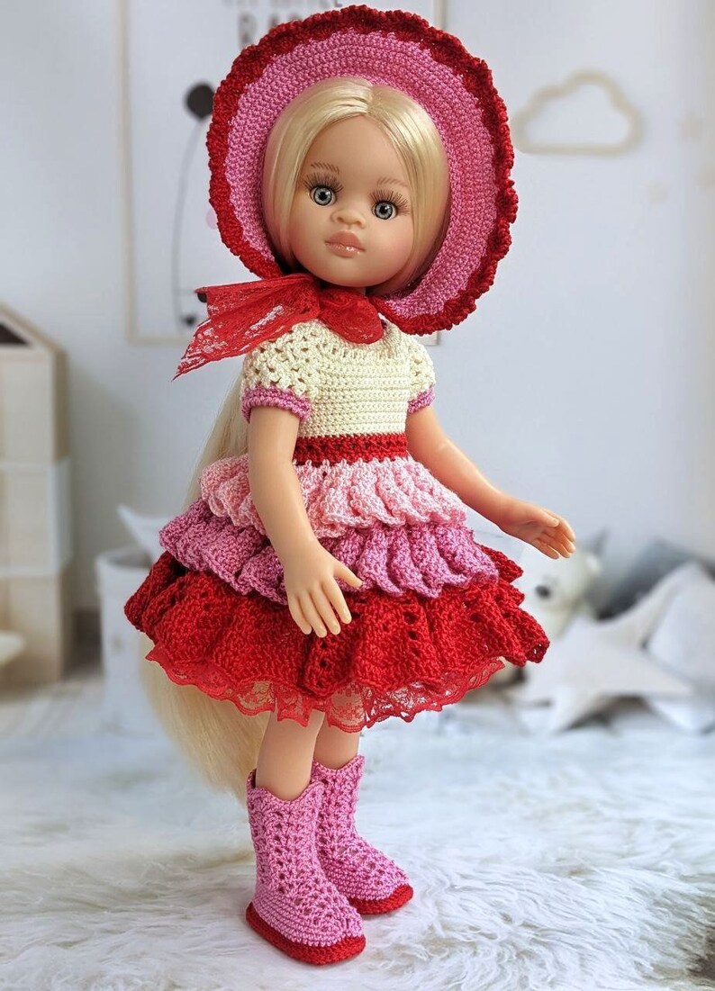 Paola Reina Doll Clothes, Outfit Paola Reina, Paola Reina Pink Dress ...