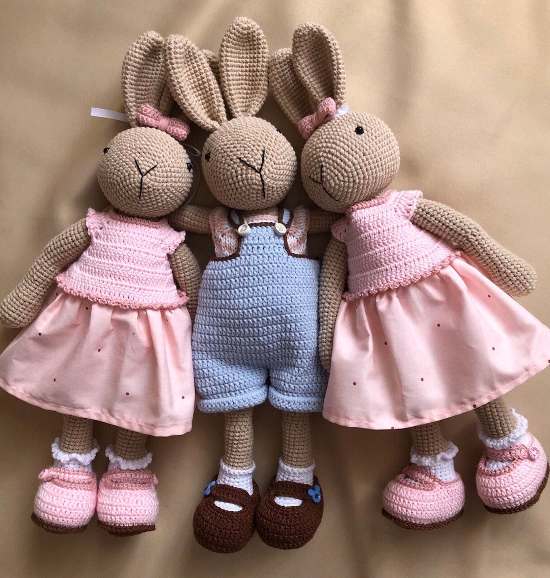 Easter Bunny Toy, Stuffed Easter Bunny, Crocher Easter Decorations ...