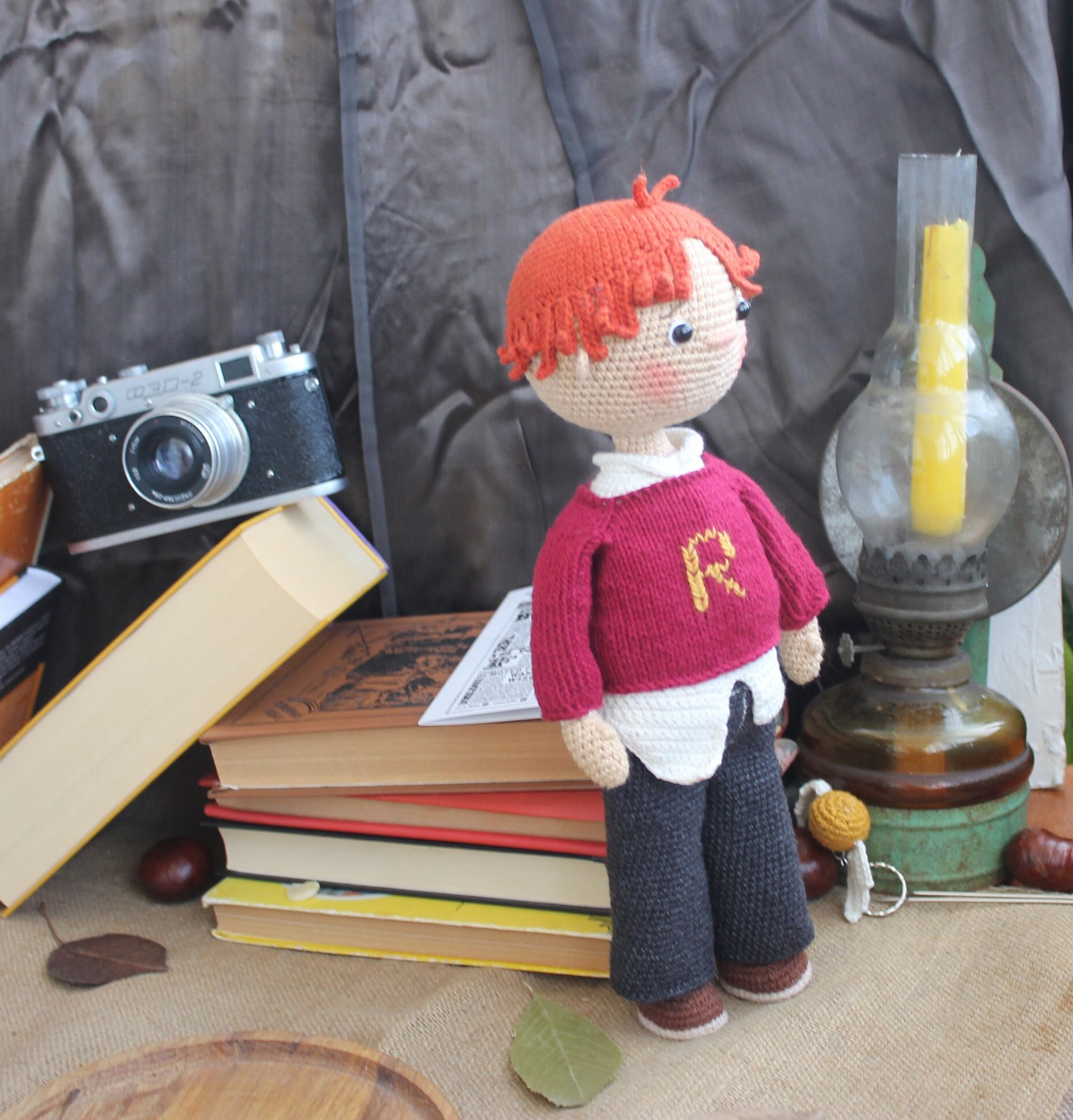 Wizard Ron Doll Crochet Ron Doll Little Red-haired Wizard - Etsy