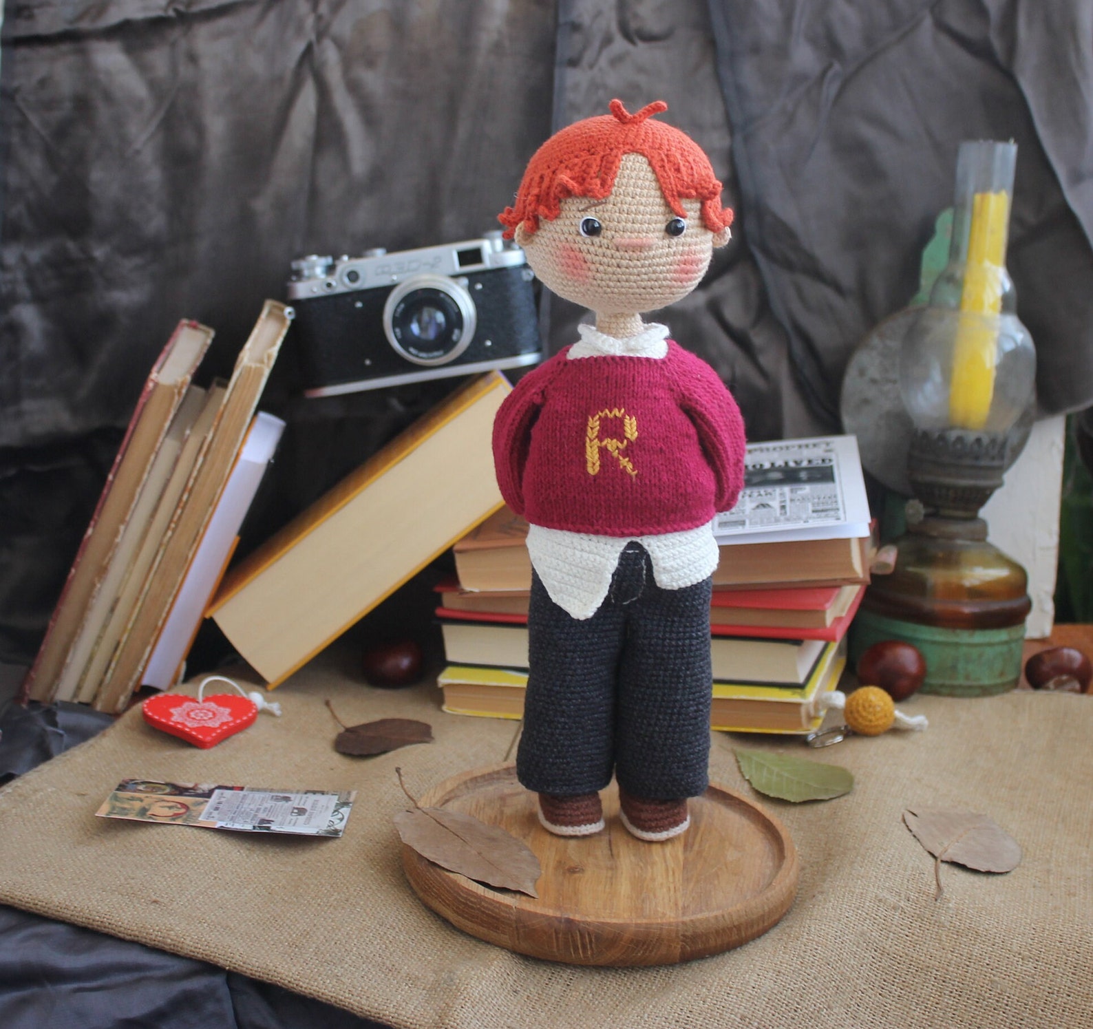 Wizard Ron Doll Crochet Ron Doll Little Red-haired Wizard - Etsy