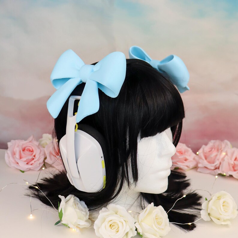Pair of Bows Headphone Attachment | Kawaii Headset Accessory | Otaku ...
