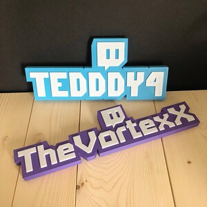 Personalized Twitch Name Tag | Twitch Streamer Gift | Twitch Shelf ...