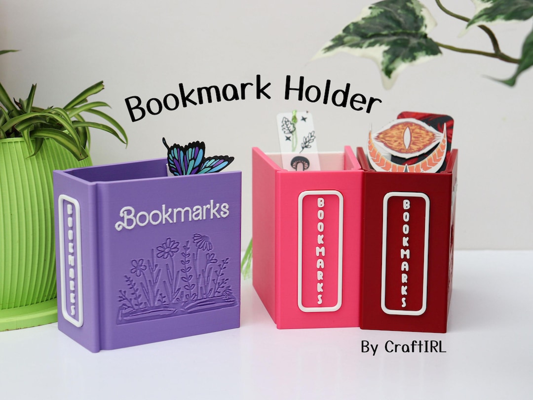 Bookmark Holder in 100+ Colors | Bookshelf Decoration | Bookworm Gift ...