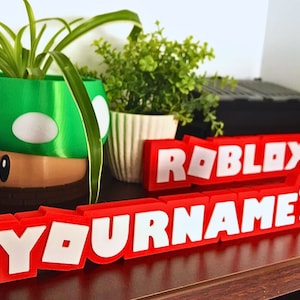 Personalized Roblox Name Tag | Roblox Inspired 3D Nameplate | Gamer ...