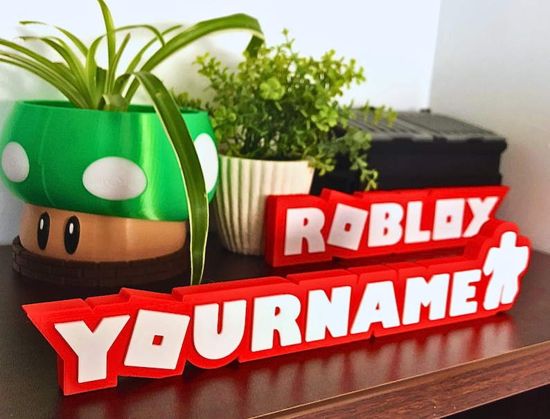 Personalized Roblox Nameplate | 3D Gamer Desk Decor - Etsy