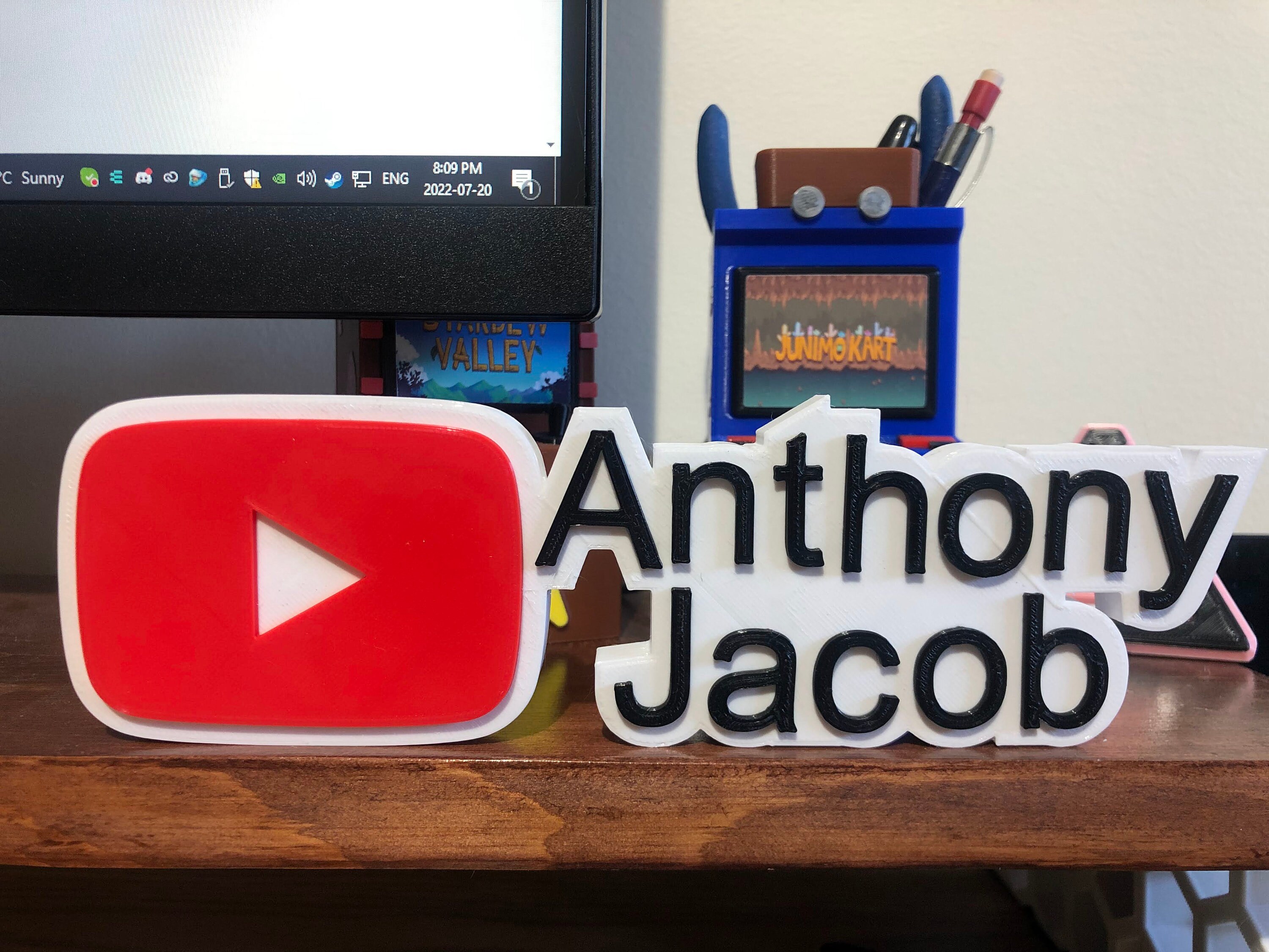 Personalized Youtube Nametag 3D Youtuber Gift Youtube - Etsy