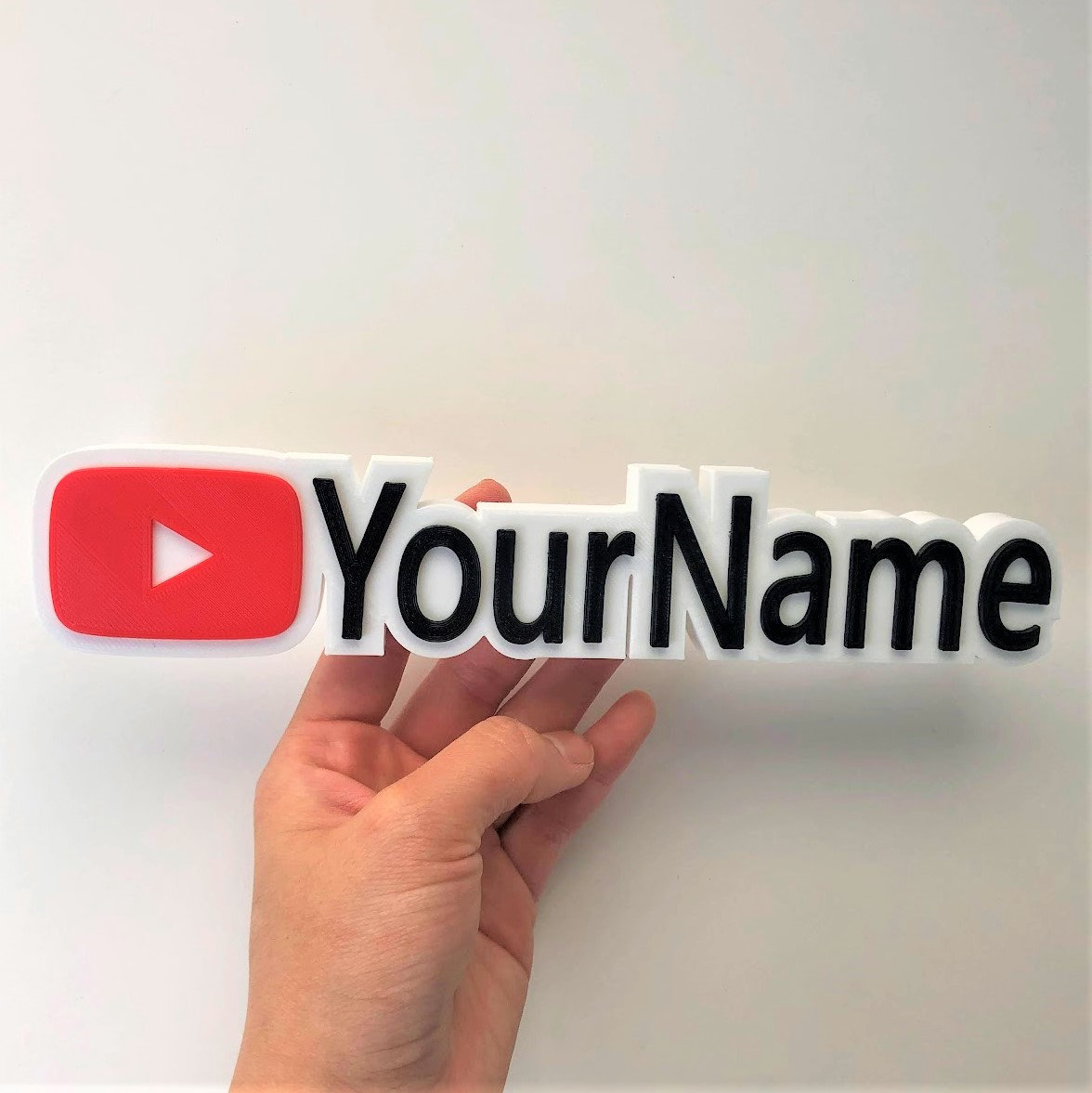Personalized Youtube Nametag 3D Youtuber Gift Youtube - Etsy