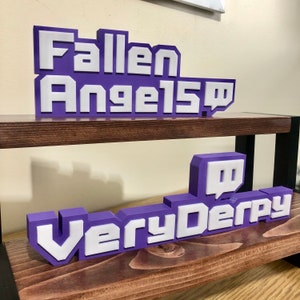 Personalized Twitch Name Tag | Twitch Streamer Gift | Twitch Shelf ...