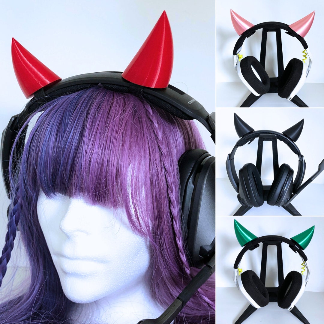 Little Demon Horn Headphone Attachment Streamer Headphone - Etsy