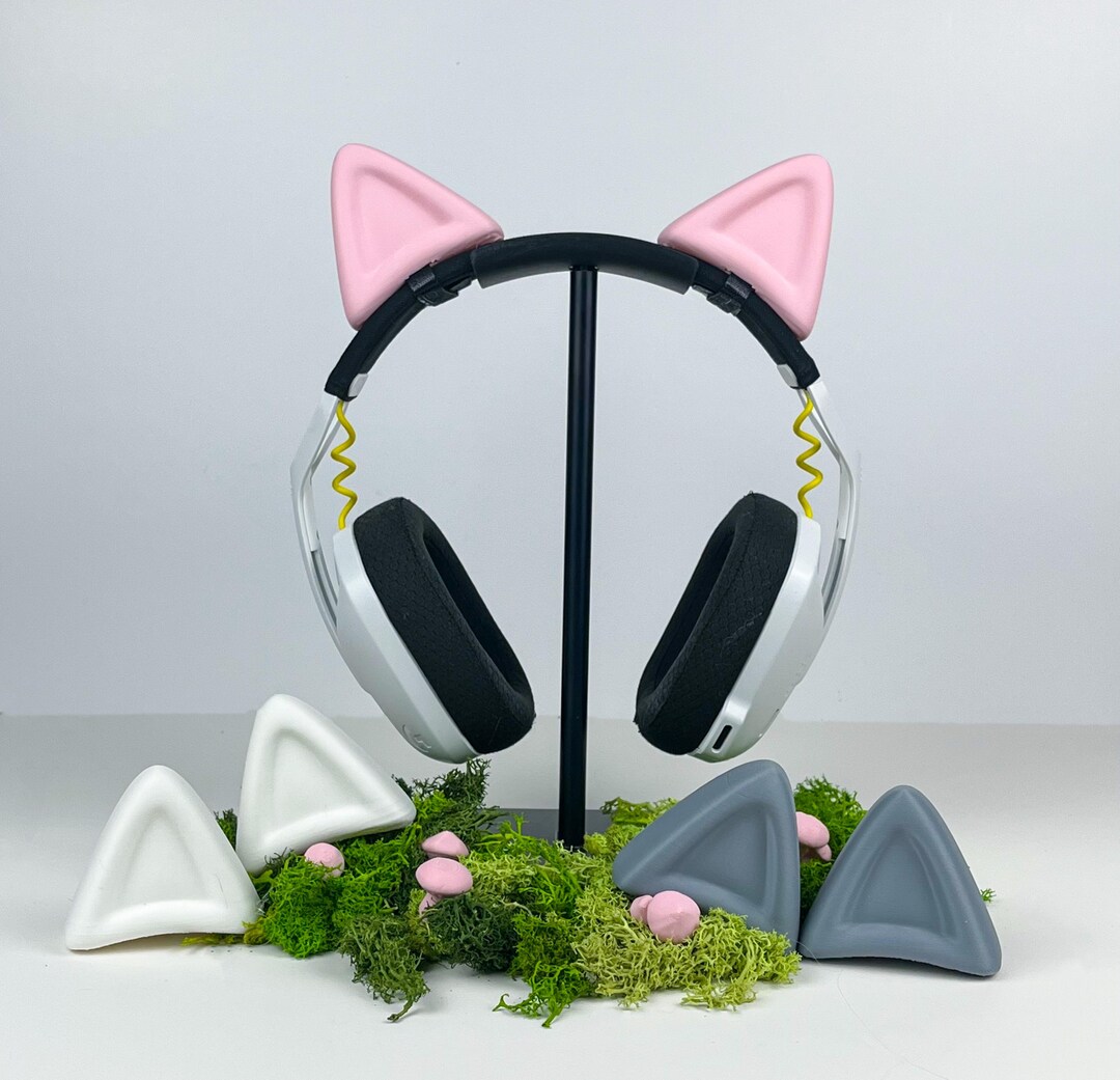 Cute Cat Ear Headphone Attachment | Cat Cosplay Ears | Gaming and ...