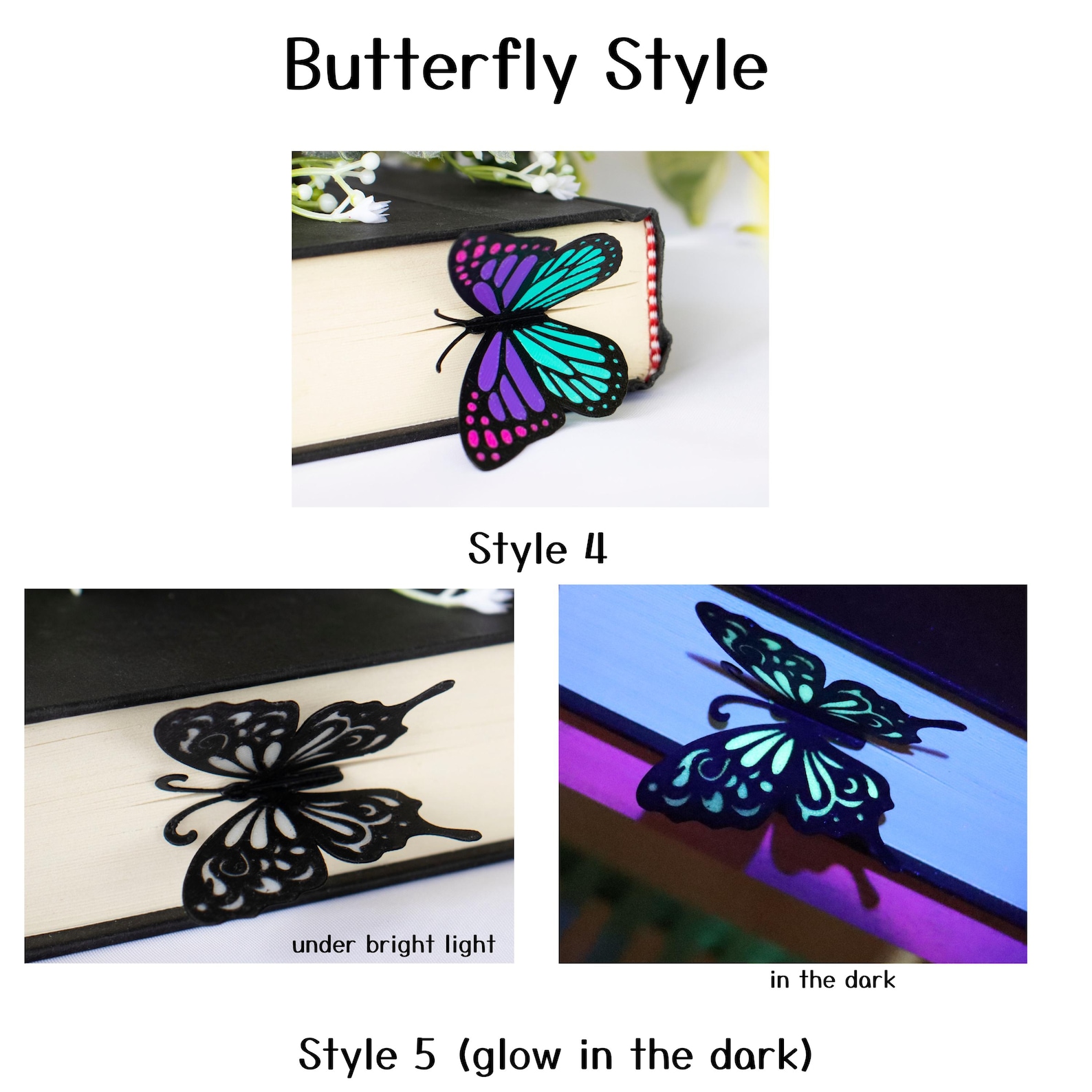 3D Butterfly Bookmark | Whimsical Bookworm Gift - Etsy