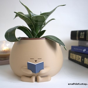 THE ORIGINAL Cozy Pot Reading Book | Bookworm Planter | Gift for Book ...