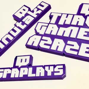 Personalized Twitch Name Tag | Twitch Streamer Gift | Twitch Shelf ...