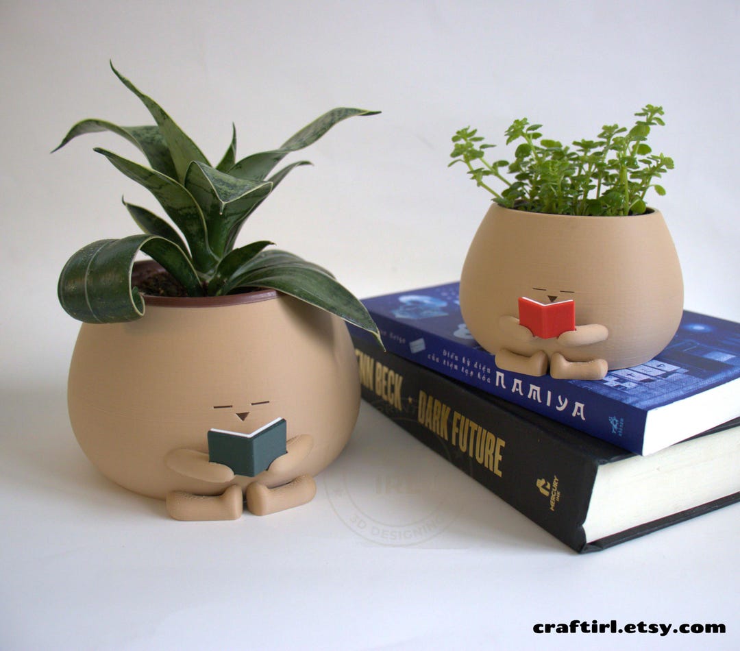 THE ORIGINAL Cozy Pot Reading Book | Bookworm Planter | Gift for Book ...