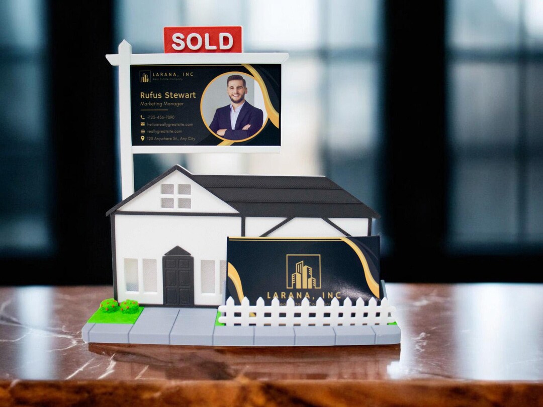 Real Estate Business Card Holder | Realtor Business Card Display | Gift ...