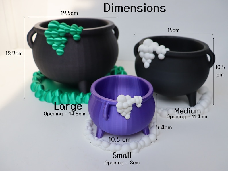 Cauldron Planter With Custom Colors and Drip Tray| Witch and Wizard ...