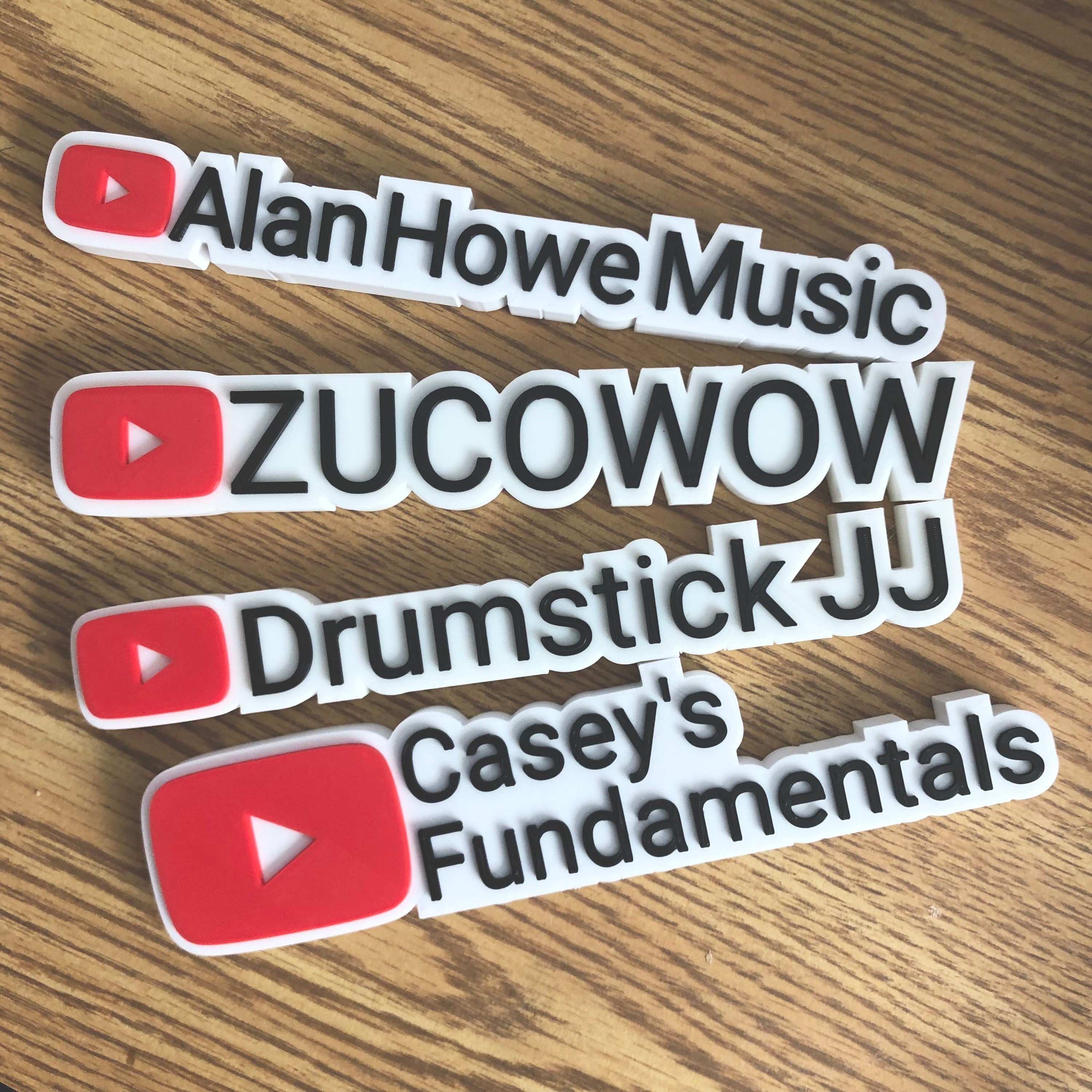 Personalized Youtube Nametag 3D Youtuber Gift Youtube - Etsy