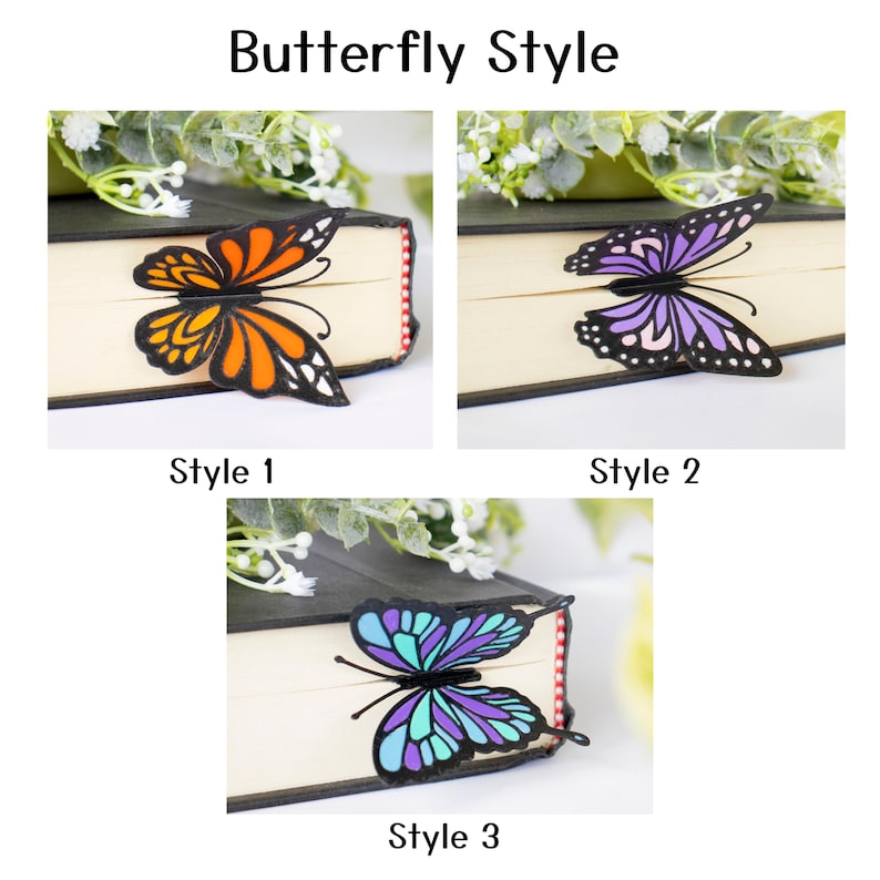 3D Butterfly Bookmark | Whimsical Bookworm Gift - Etsy