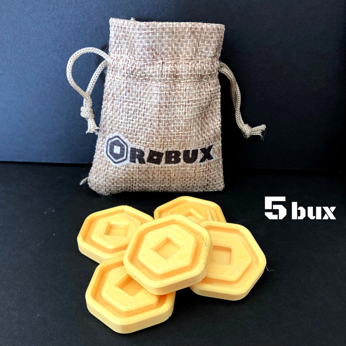 Roblox Robux Coins | Replica Game Prop With Burlap Bag - Etsy