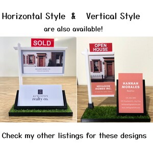 Square Realtor Business Card Holder | Real Estate Agent Gift With Grass ...