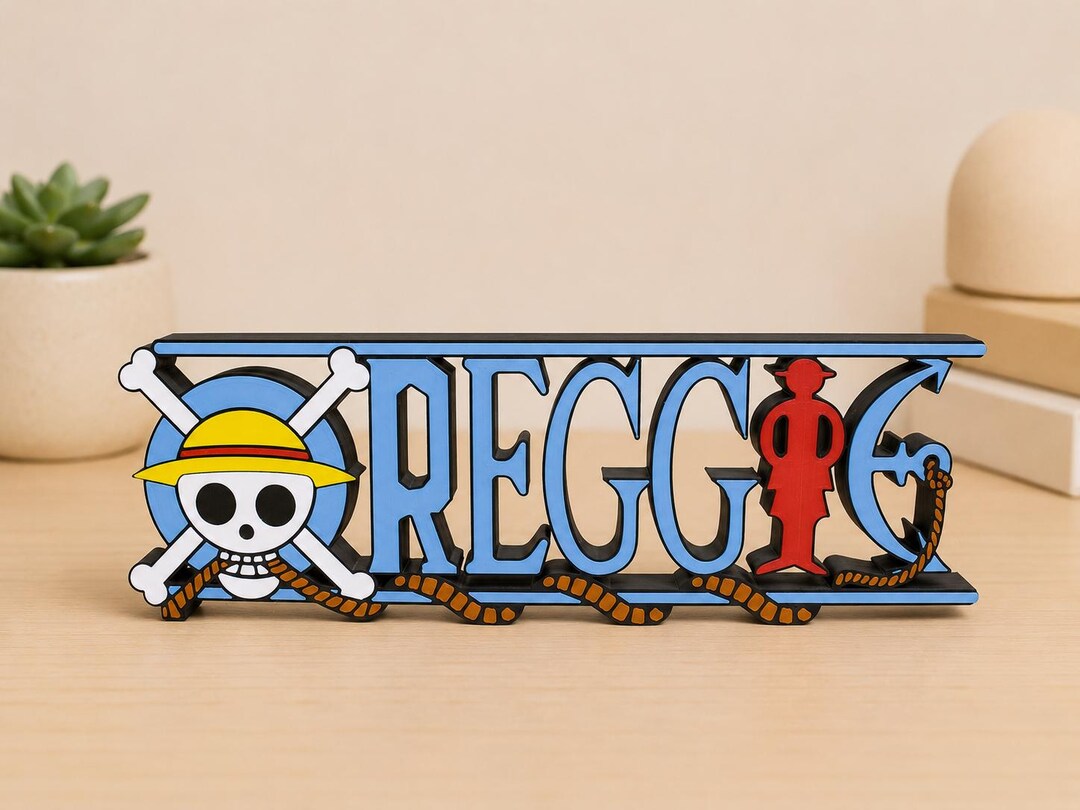 CUSTOM Pirate One of a Kind Nameplate | Anime Fan Gift - Etsy