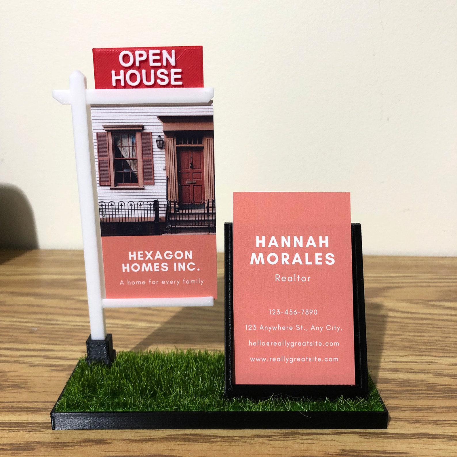 Vertical Realtor Business Card Holder Real Estate Agent Business Card ...