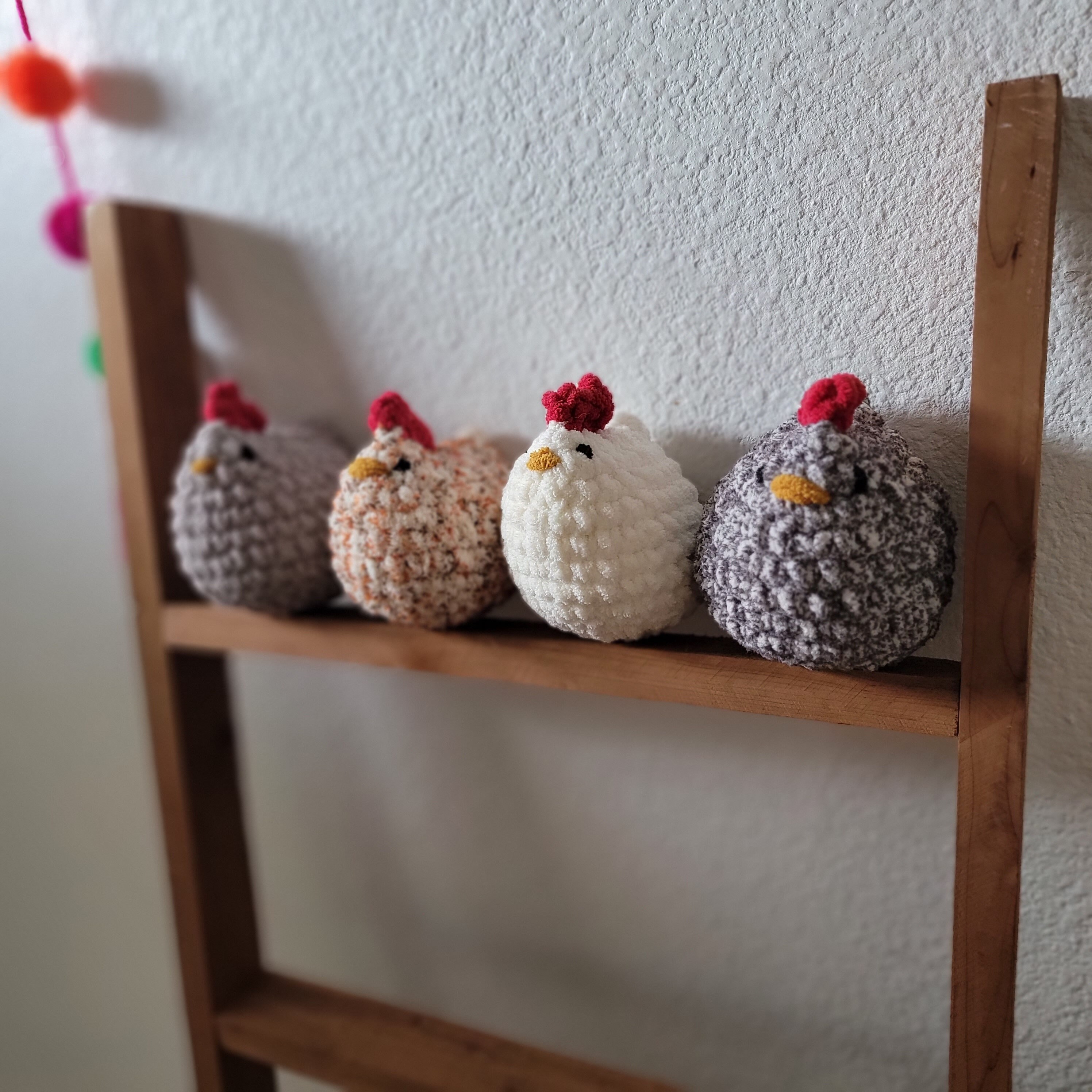 Chicken Crochet Plush Farmhouse Decor Stuffed Animal Farm Nursery Decor ...
