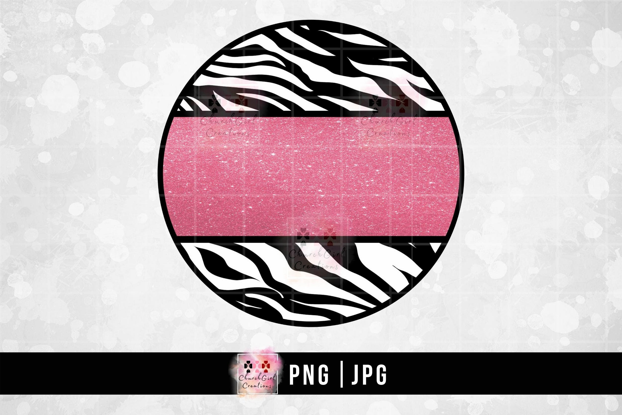 Pink Glitter Zebra Circle PNG Sublimation Design, Digital Download ...