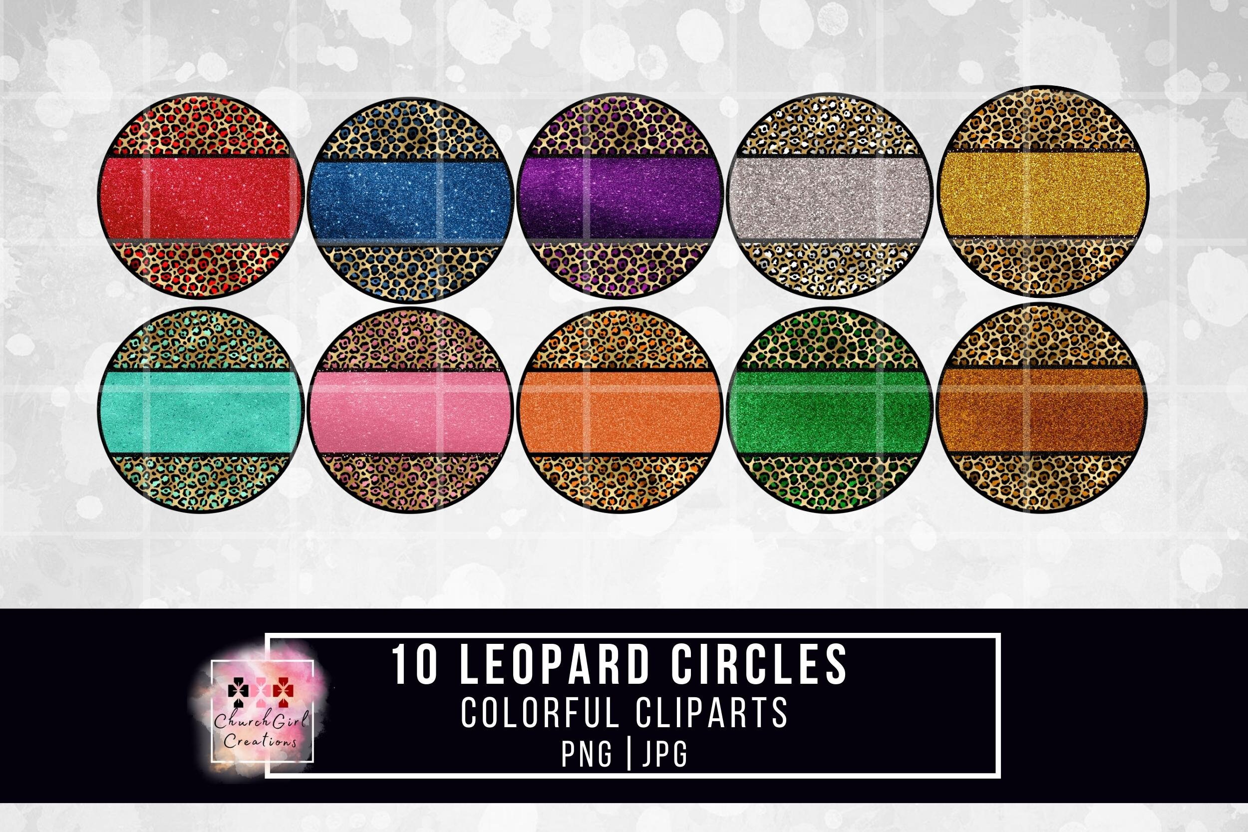 10 Leopard Circles Colorful PNG Sublimation Digital - Etsy