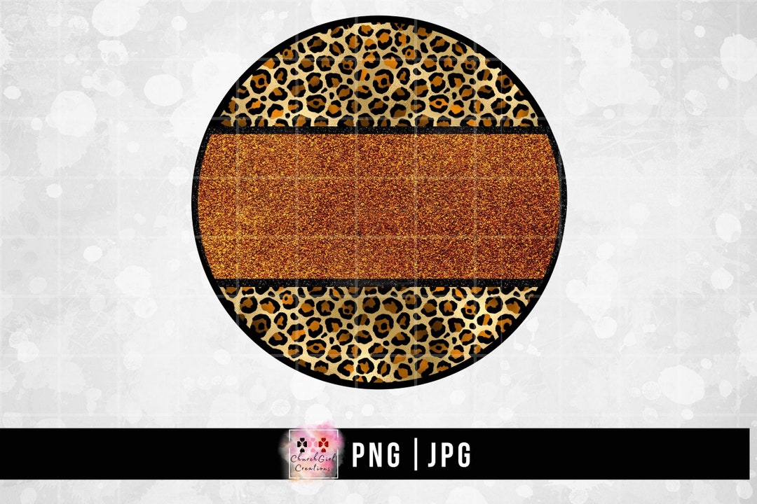 Leopard Glitter Circle Design: Brown PNG Clipart (digital Download) - Etsy