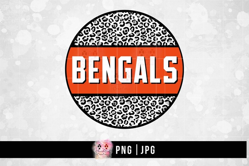 Bengals PNG Glitter Tiger Circle PNG Sublimation Design - Etsy