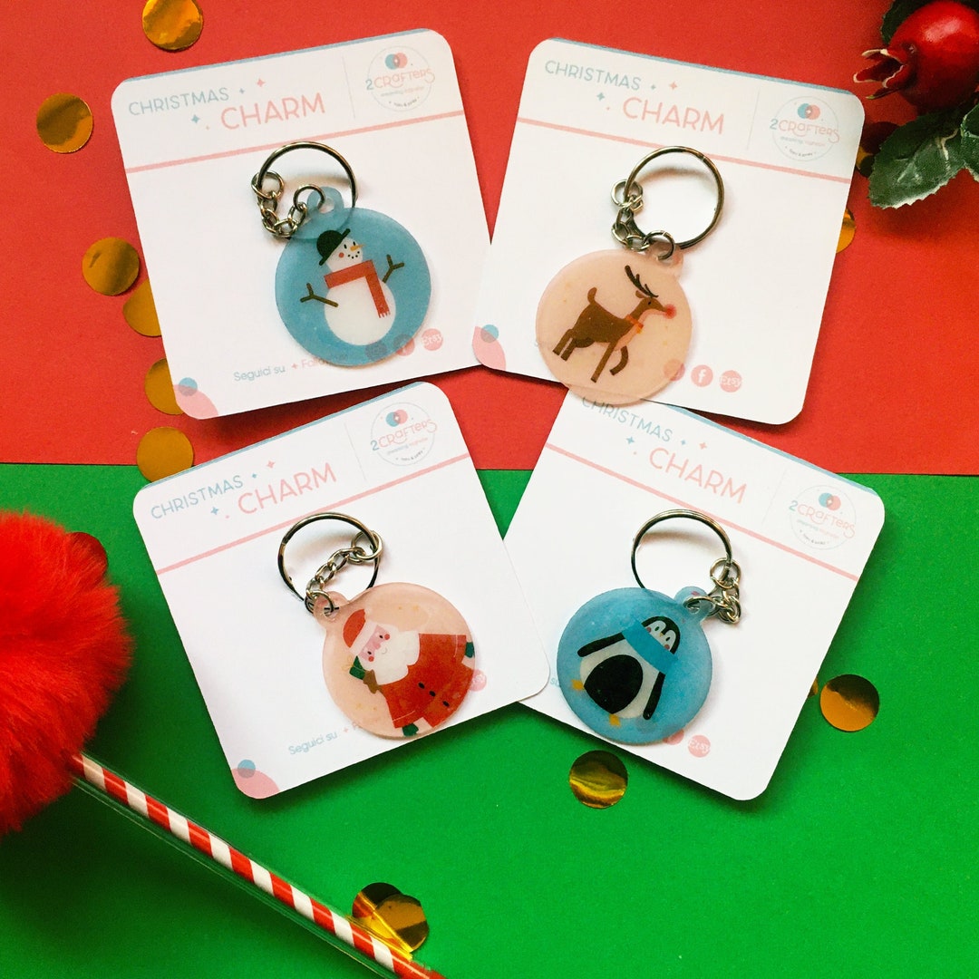 Christmas Keychain Charm Christmas Charm Keychain Gadget - Etsy