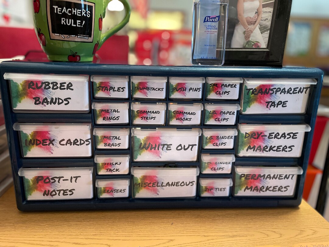 Totally Tie Dye Teacher Toolbox Labels - Etsy