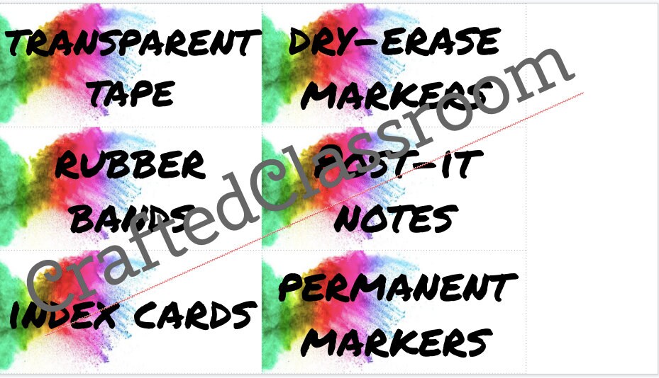 Totally Tie Dye Teacher Toolbox Labels - Etsy