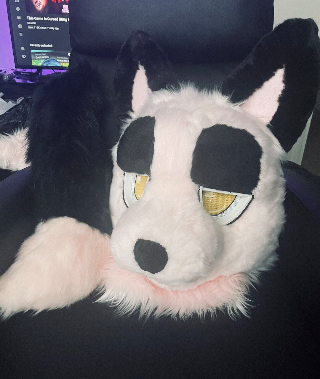 Cheap Pink Fox Fursuit Partial head Tai Paws - Etsy